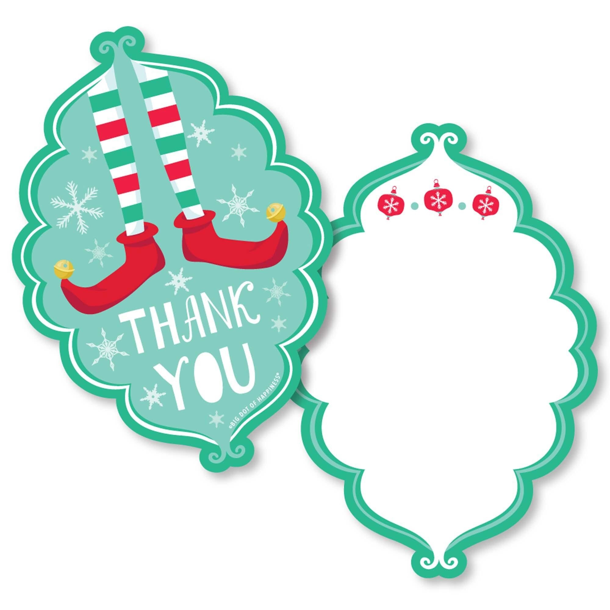 Elf Squad - Shaped Thank You Cards - Kids Elf Christmas and Birthday ...
