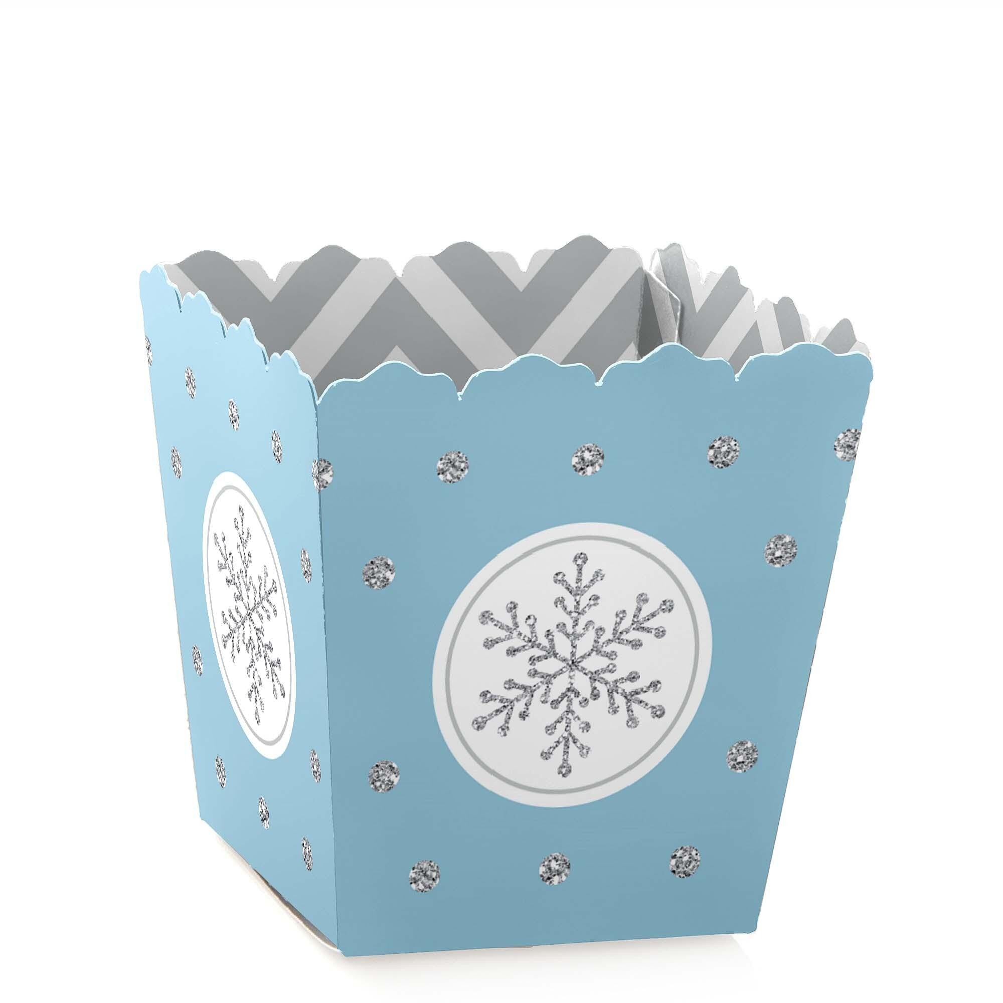 Winter Wonderland - Party Mini Favor Boxes - Snowflake Holiday Party ...