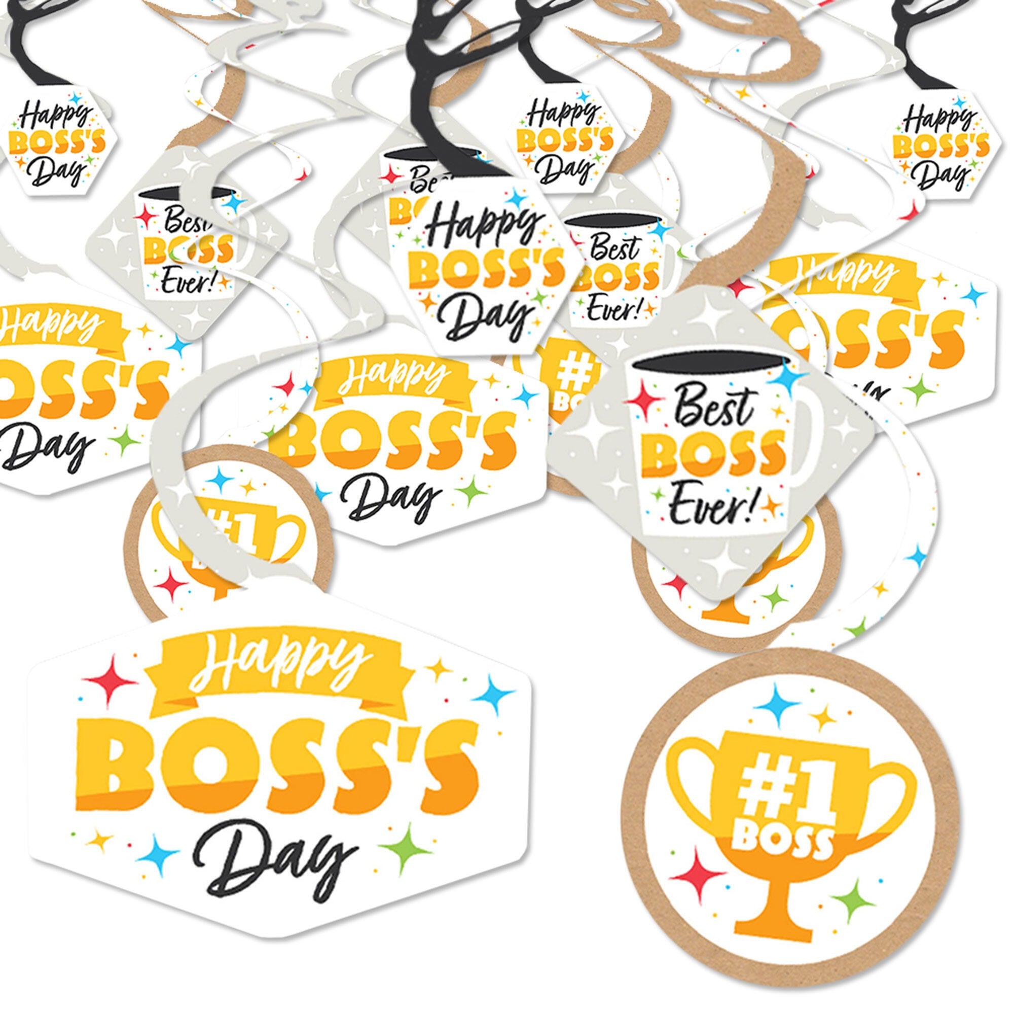 Happy Boss's Day - Best Boss Ever Hanging Decor - Party Decoration ...