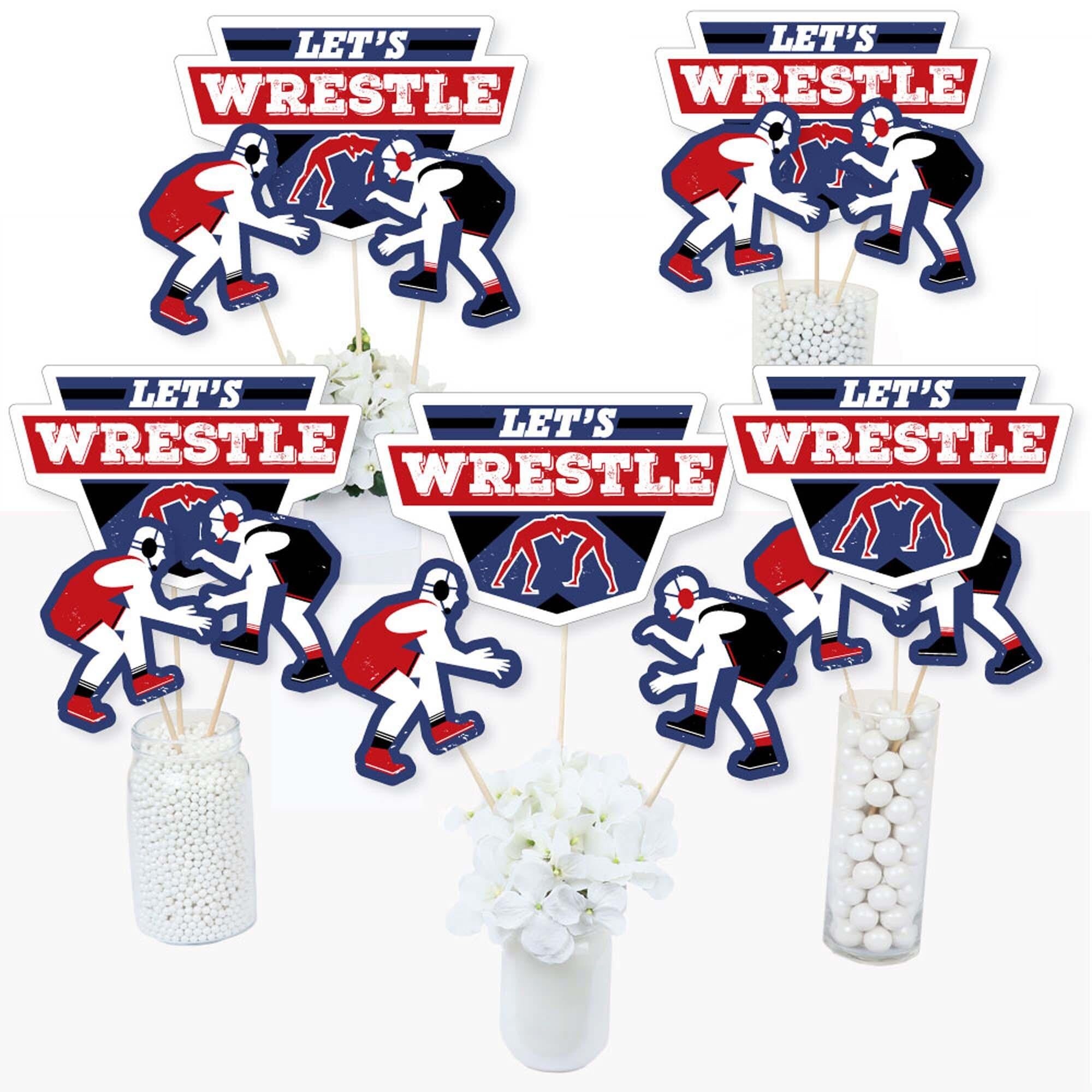 Own The Mat - Wrestling - Birthday Party or Wrestler Party Centerpiece ...