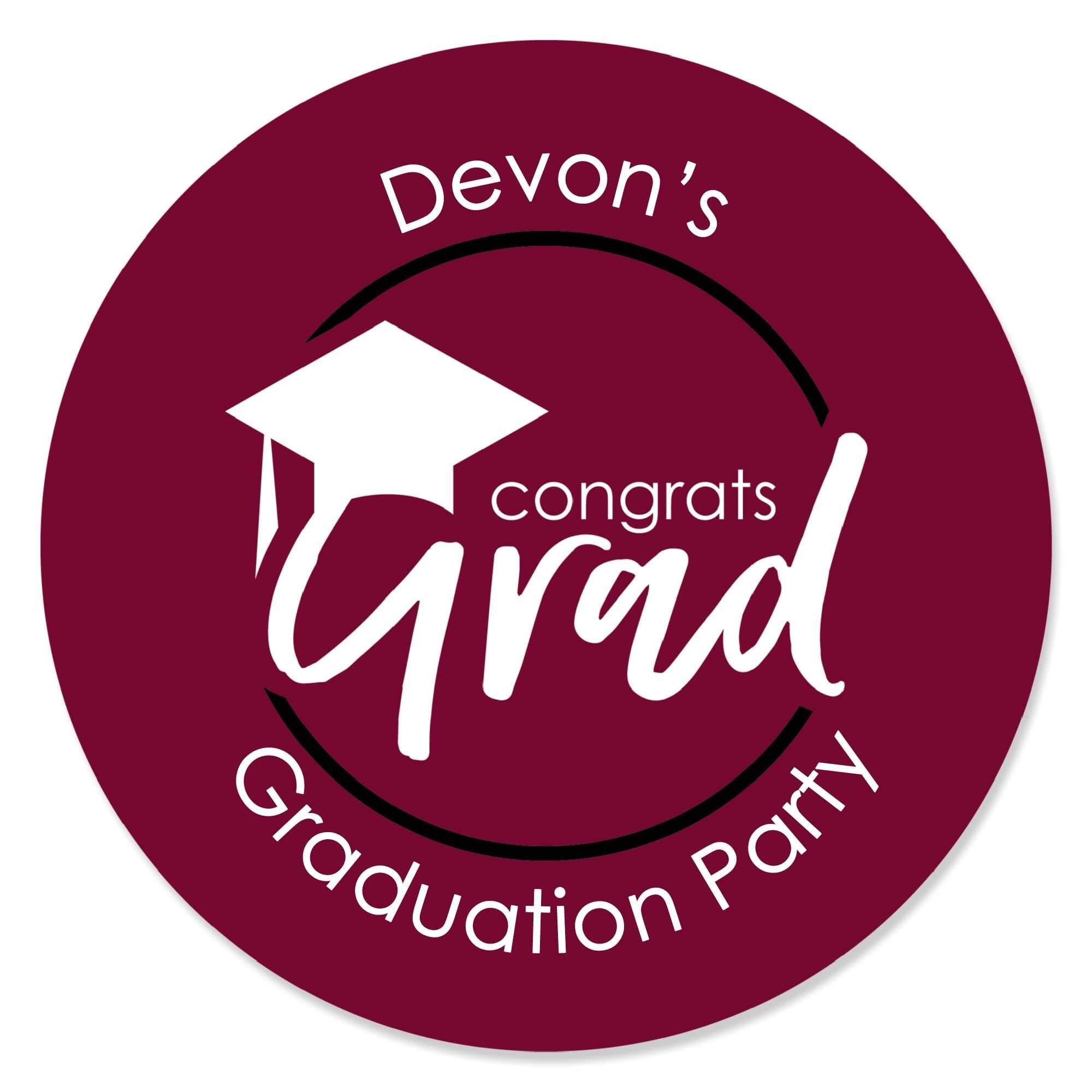 Maroon Grad - Best is Yet to Come - Personalized Graduation Sticker ...