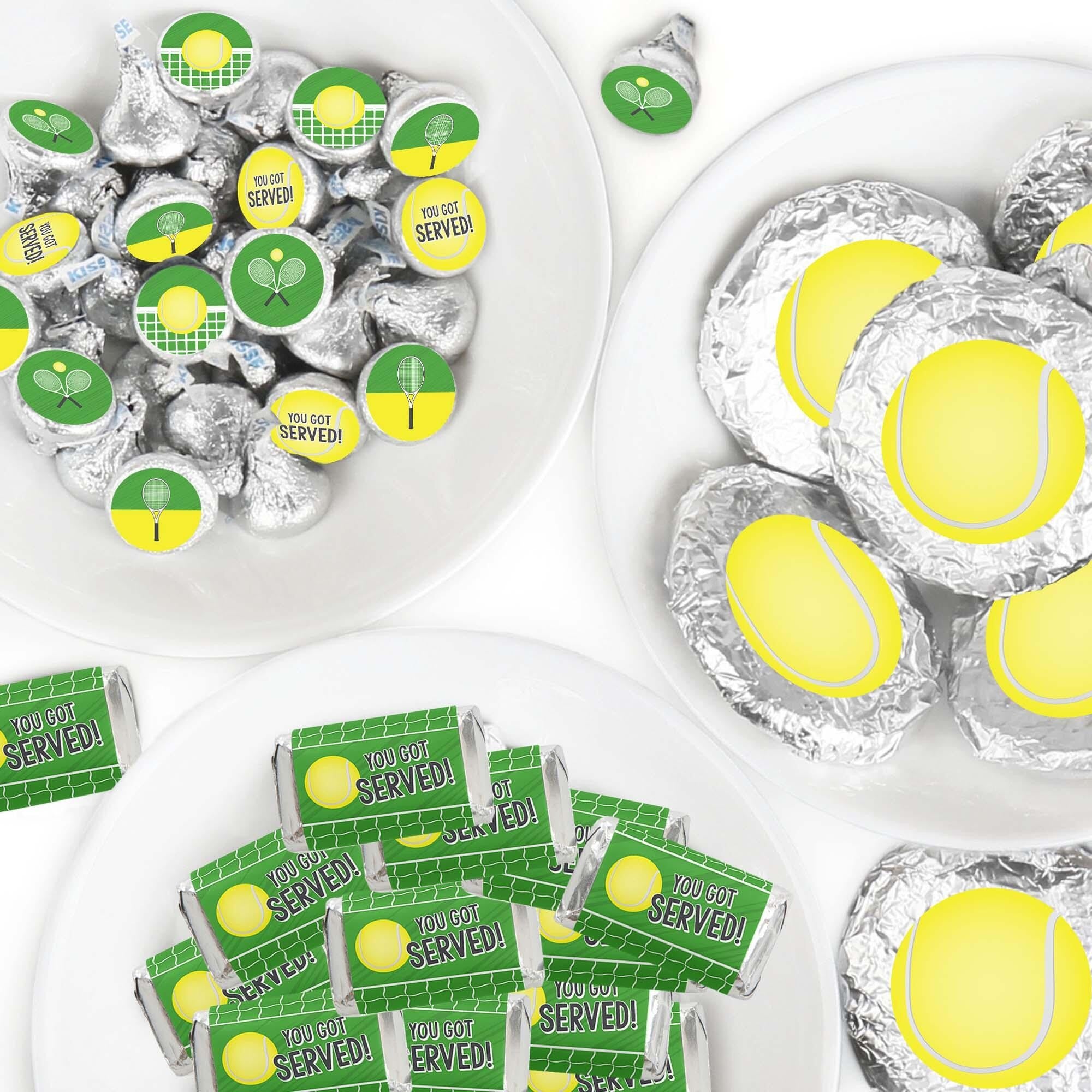 You Got Served - Tennis - Mini Candy Bar Wrappers, Round Candy Stickers ...
