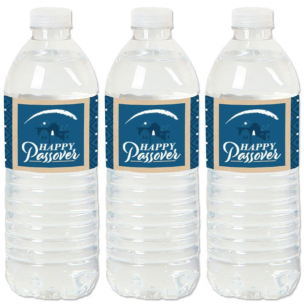Happy Passover - Pesach Jewish Holiday Party Water Bottle Sticker ...