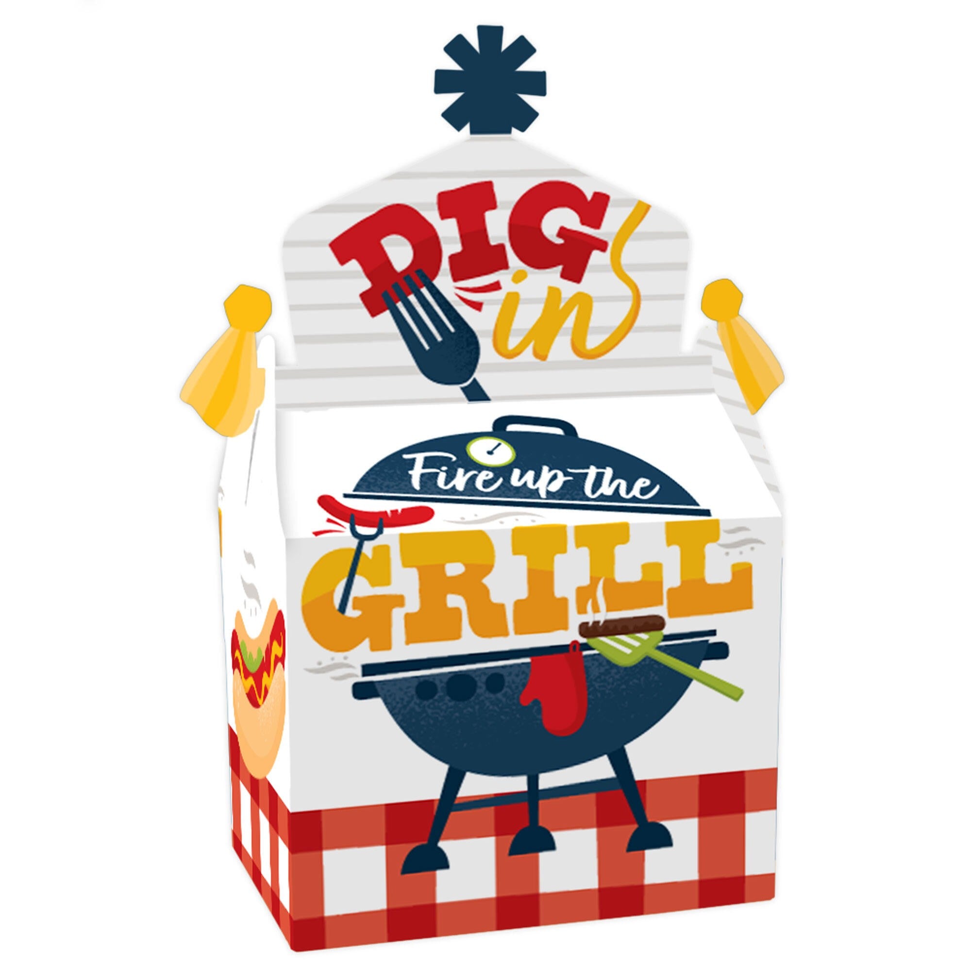 Fire Up the Grill - Treat Box Party Favors - Summer BBQ Picnic Party ...
