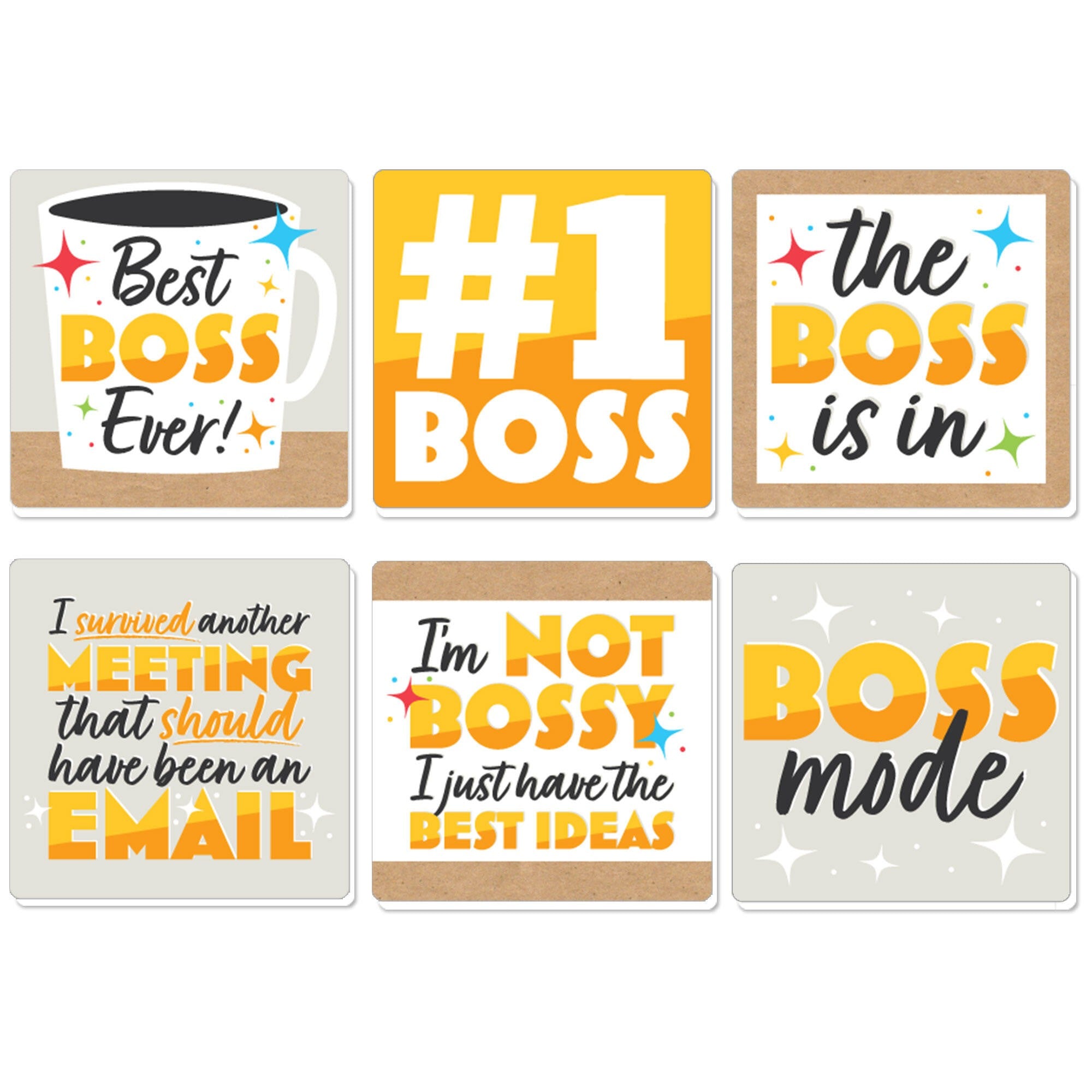 Happy Boss's Day - Funny Best Boss Ever Decorations - Drink Coasters ...