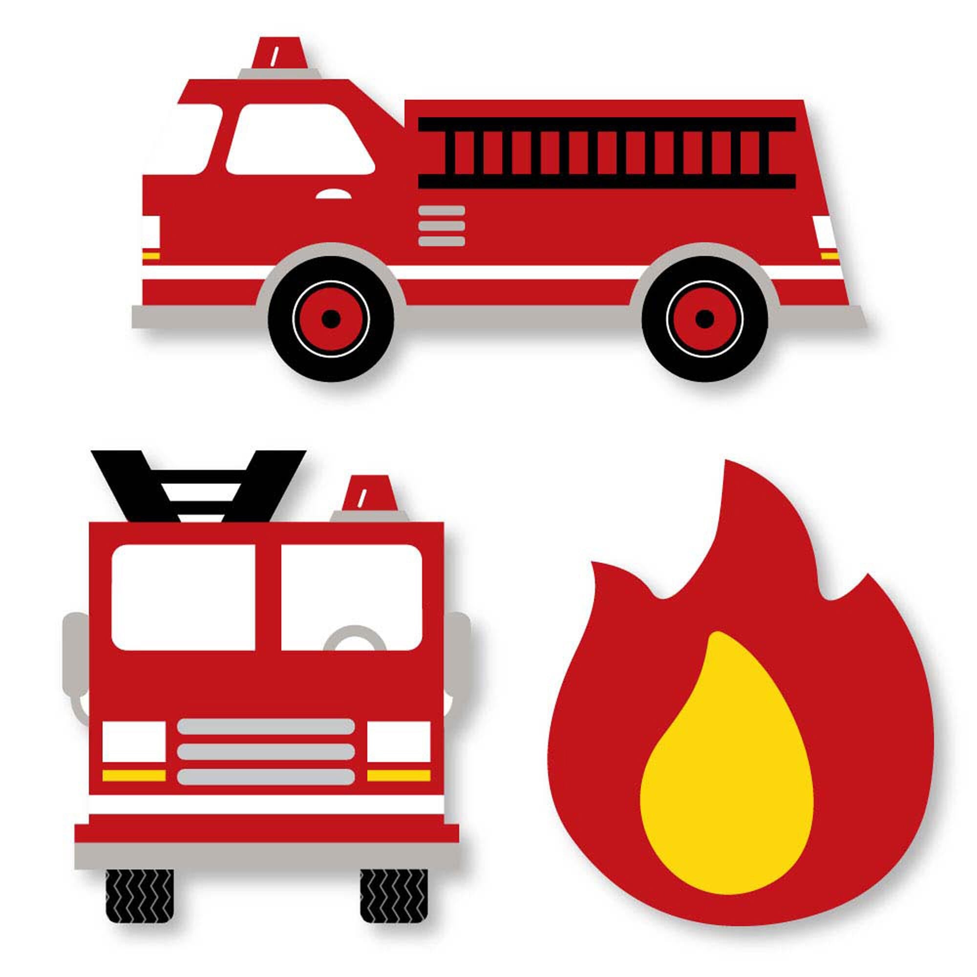 Fired Up Fire Truck - DIY Shaped Firefighter Firetruck Baby Shower or ...