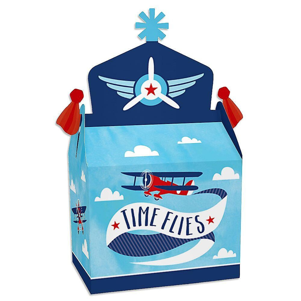 Taking Flight - Airplane - Treat Box Party Favors - Vintage Plane Baby ...