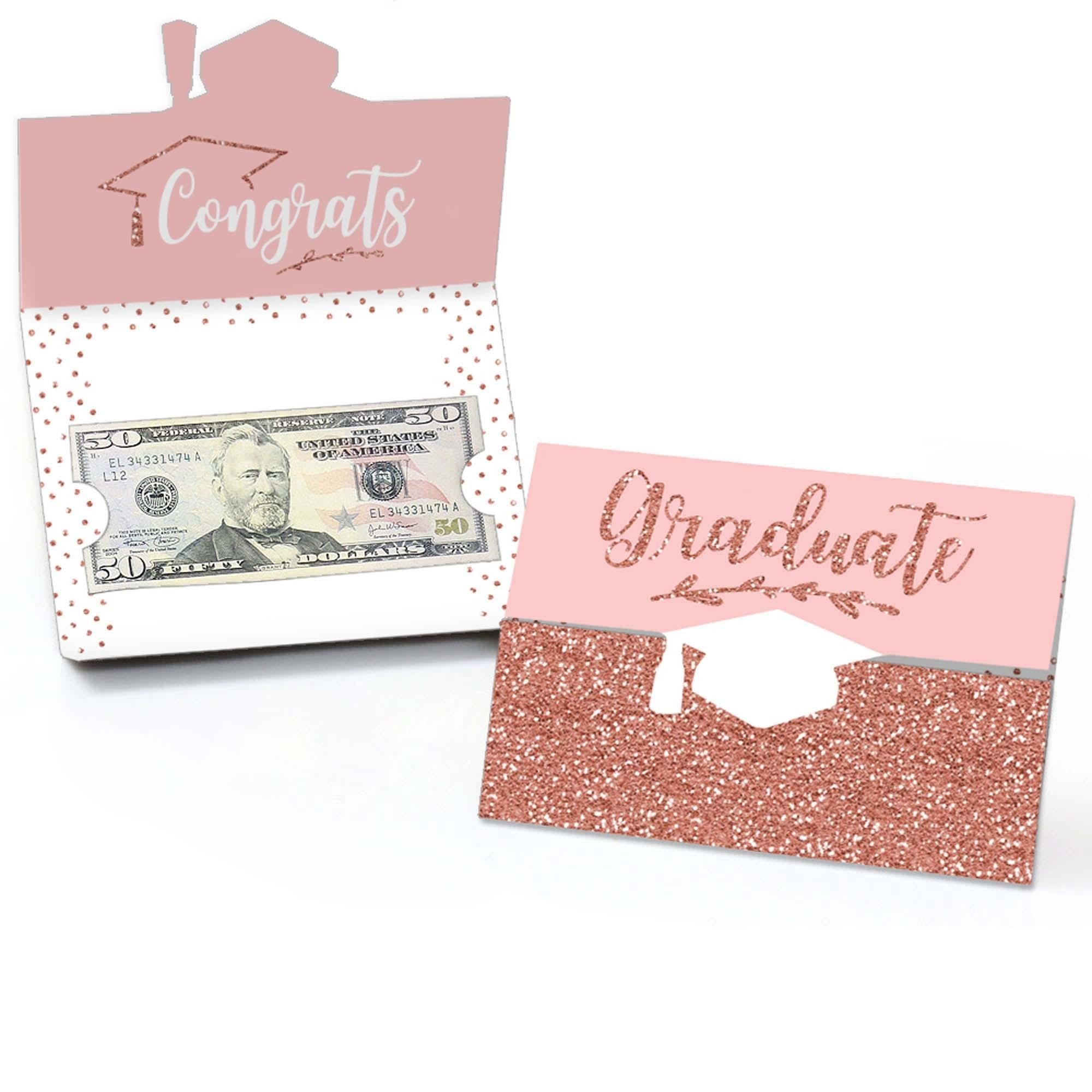Rose Gold Grad - Graduation Money Holders - Graduation Money Holders ...